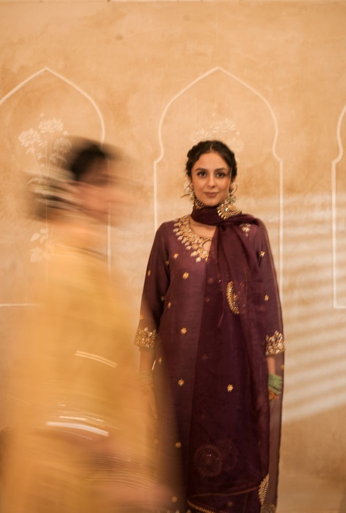 Reeha Mauve Straight Set – Gulabo Jaipur