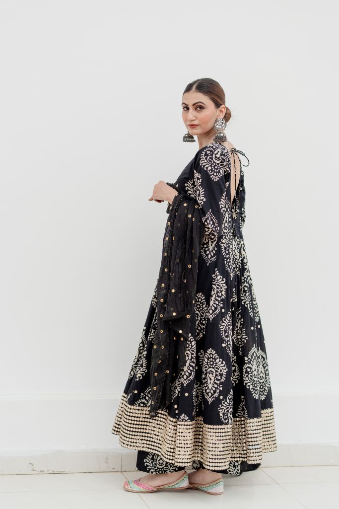 Misri Black Anarkali – Gulabo Jaipur