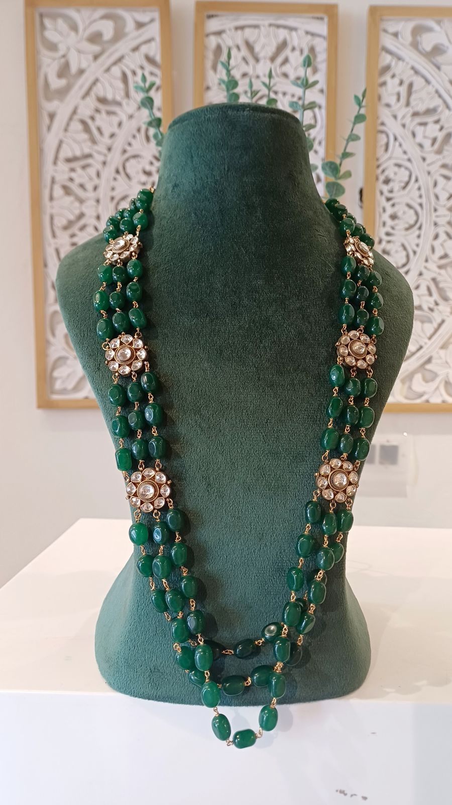 Long Emerald Necklace – Gulabo Jaipur